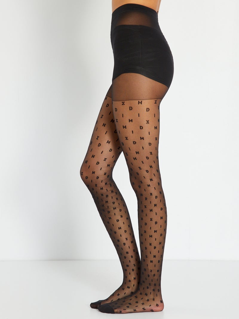 Collant fantaisie 'DIM' - noir - Kiabi - 14.00€