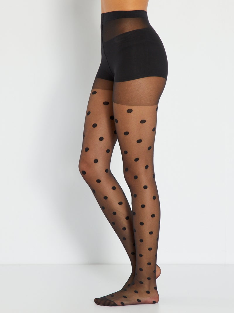 Collants fantaisie Style 'DIM' - noir - 14.00€ - Kiabi