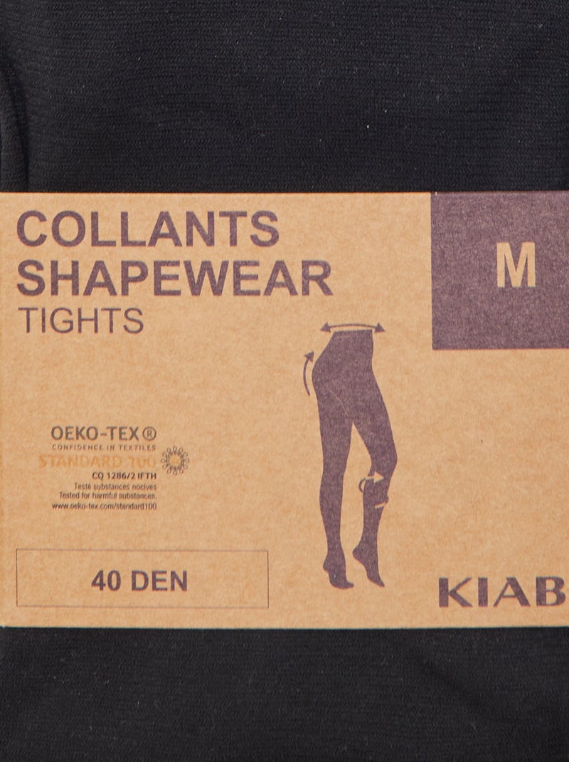 Collants shapewear 40D - noir - Kiabi - 12.00€