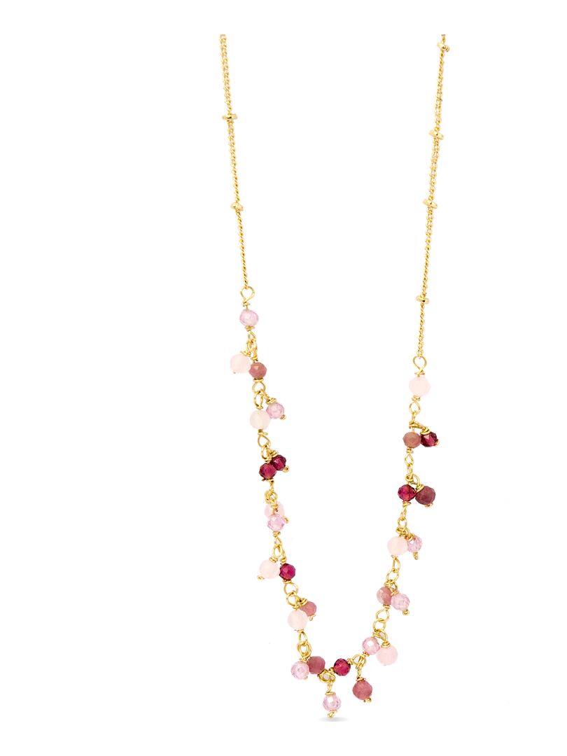 Collier Wyrm en cristal rose sur or jaune 18 carats - Rose - Kiabi - nu€