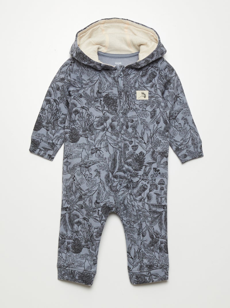 Combinaison imprimée en molleton X Faunesque - Bleu - 14.00€ - Kiabi