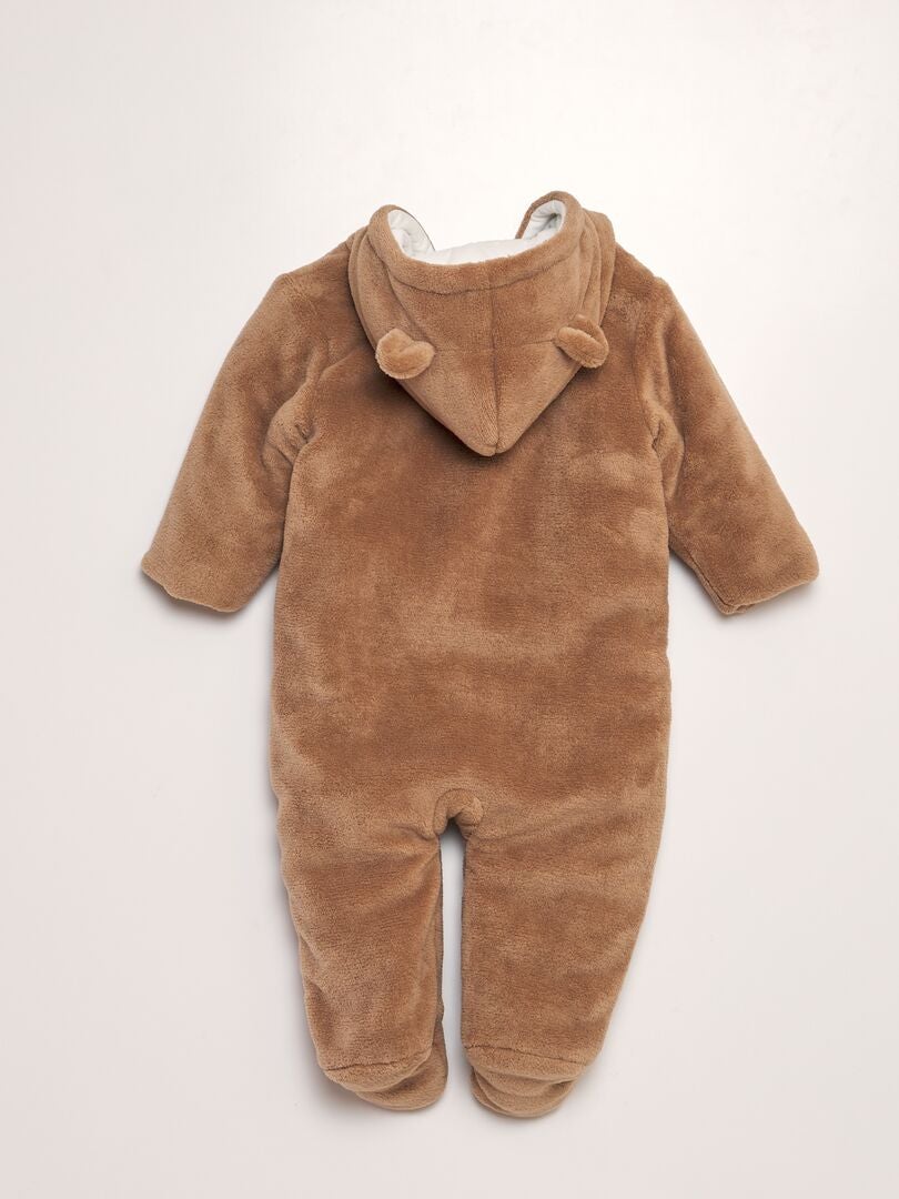 Combipilote polaire à capuche - Marron - Kiabi - 26.00€