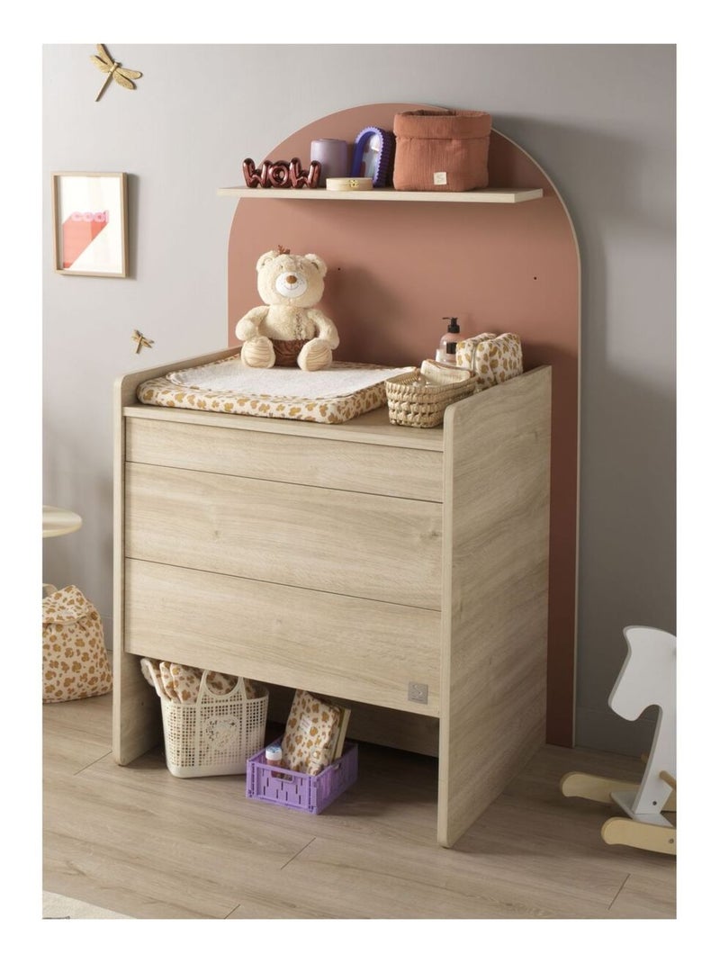 Commode à langer évolutive en bureau - forme arche - SAUTHON - Rouge ...