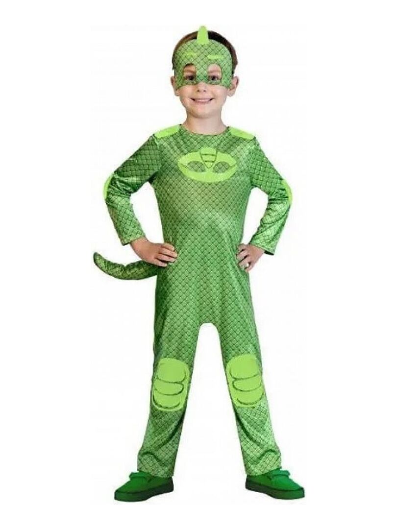 Costume Enfant Pyjamask Gecko Taille 2-3 Ans - Vert - Kiabi - nu€