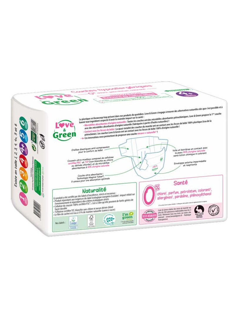 Couches jetables écologiques Taille 4+ MAXI+ 9-20kg - N/A - Kiabi - nu€