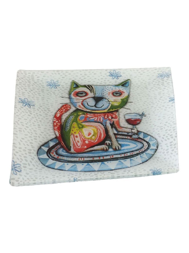Coupelle en verre Cat Wine - Bleu - 18.25€ - Kiabi