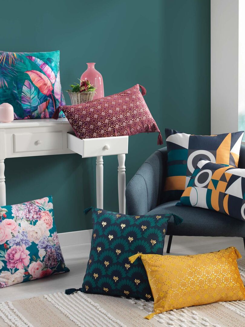 Coussin 40 x 40 cm Artchic billie - Bleu - Kiabi - 11.70€