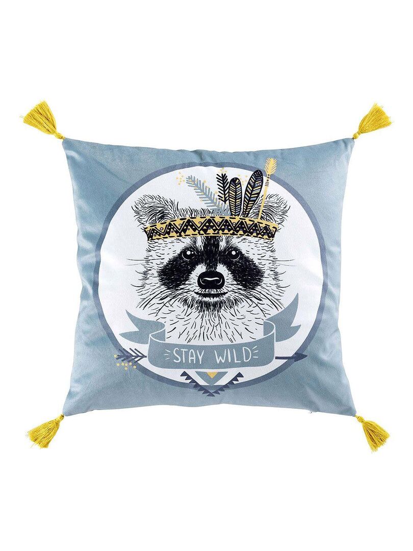 Coussin déco Filou - Bleu - Kiabi - 13.99€