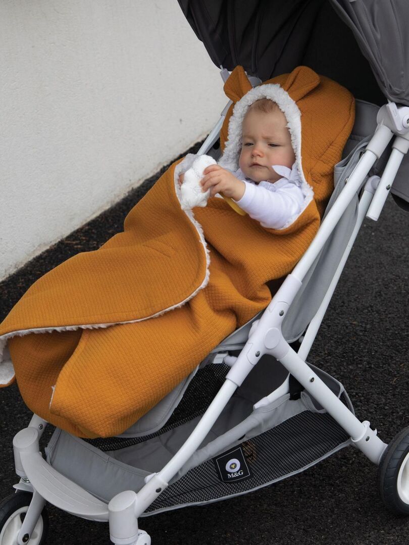 Couverture doublée spéciale poussette - Orange - Kiabi - 78.56€