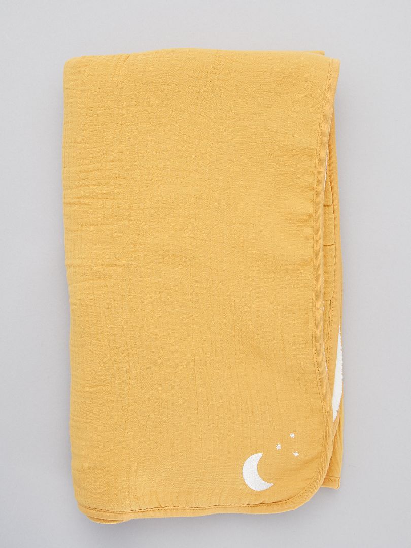 Couverture en gaze de coton - jaune - Kiabi - 12.00€