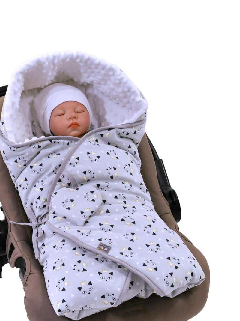 Couverture enveloppante réversible et multi-usage, MIAOU - Gris - Kiabi ...