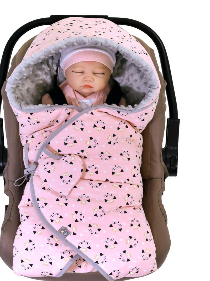 Couverture enveloppante réversible et multi-usage, MIAOU - Rose - Kiabi ...