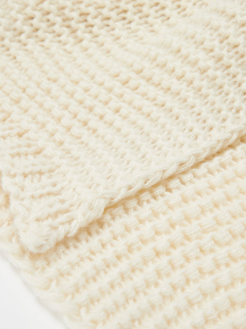 Couverture grosse maille - Kiabi Home - Blanc - Maison - 20.00€ - Kiabi