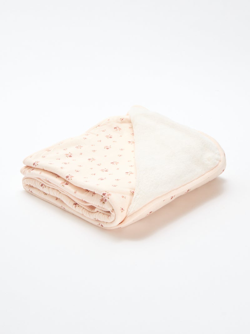 Couverture imprimé en coton jersey - Rose - 12.00€ - Kiabi