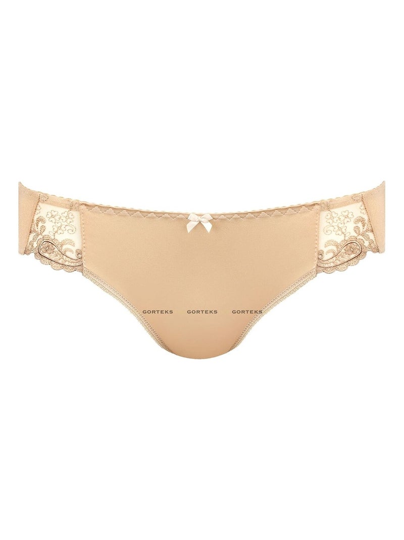 Culotte classique coupe taille basse Yvette - Beige - Kiabi - nu€