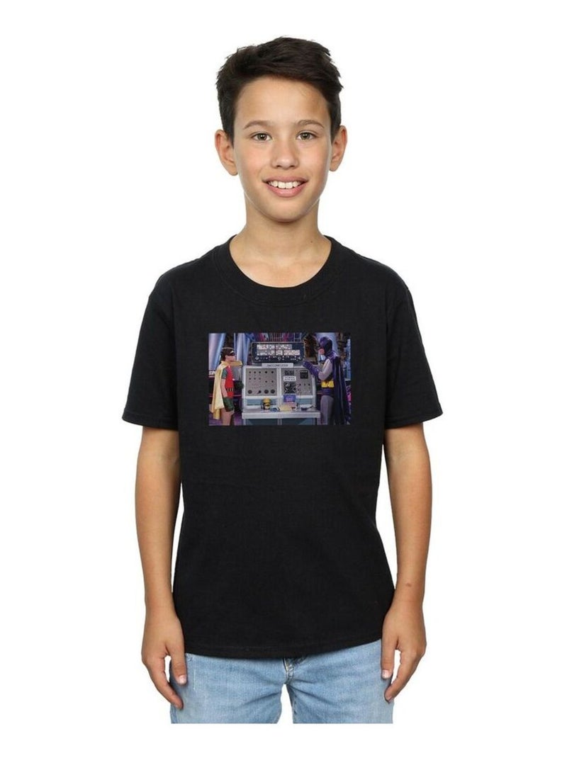 DC Comics - T-shirt BATMAN TV SERIES BATCOMPUTER - Noir - Kiabi - nu€