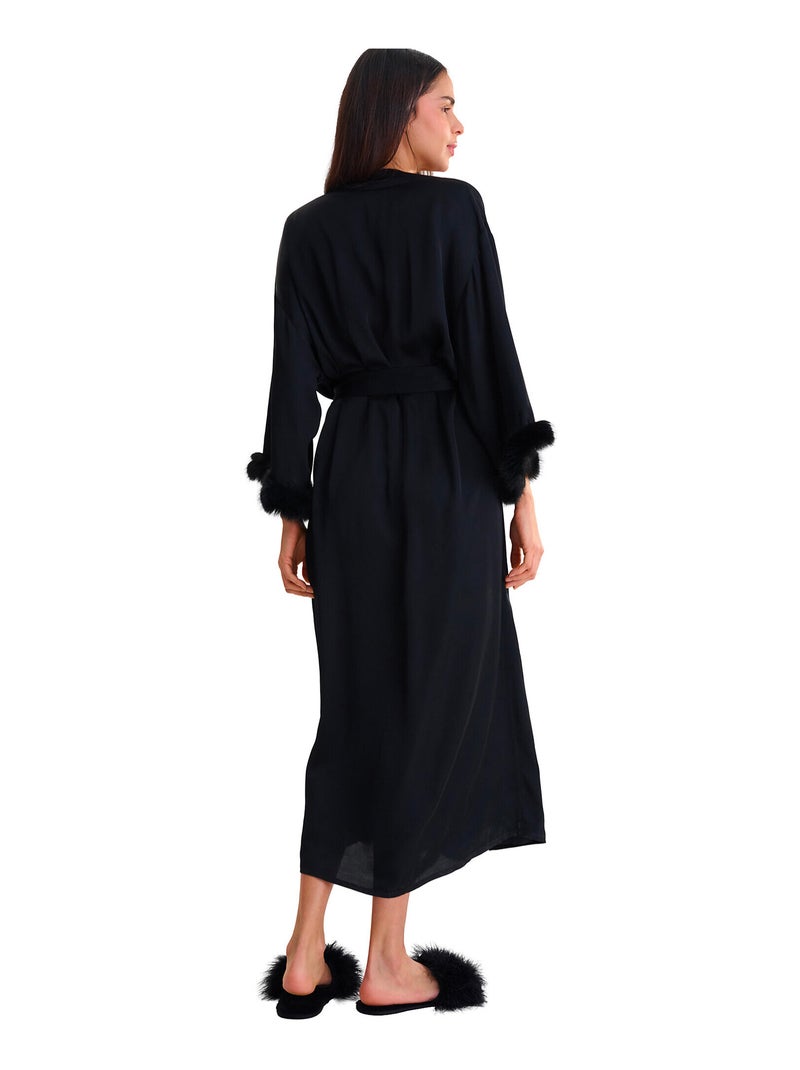 Déshabillé long PASSION - Noir - Femme - 135.20€ - Kiabi