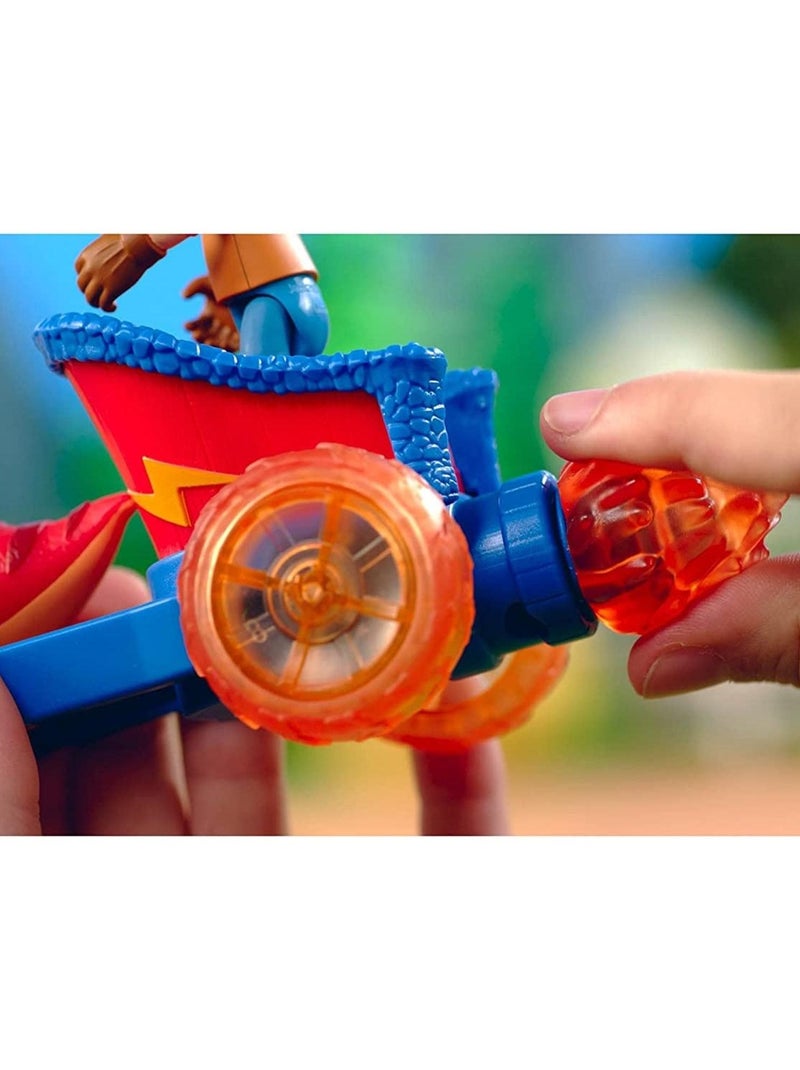 Dino Ranch Jon et Blitz Véhicule Chariot - avec fonction de rétraction ...