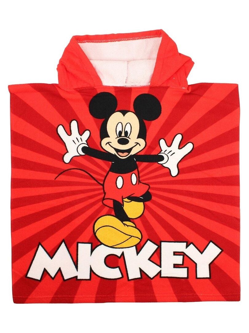 Disney - Poncho imprimé Mickey - Rouge - Kiabi - 11.90€