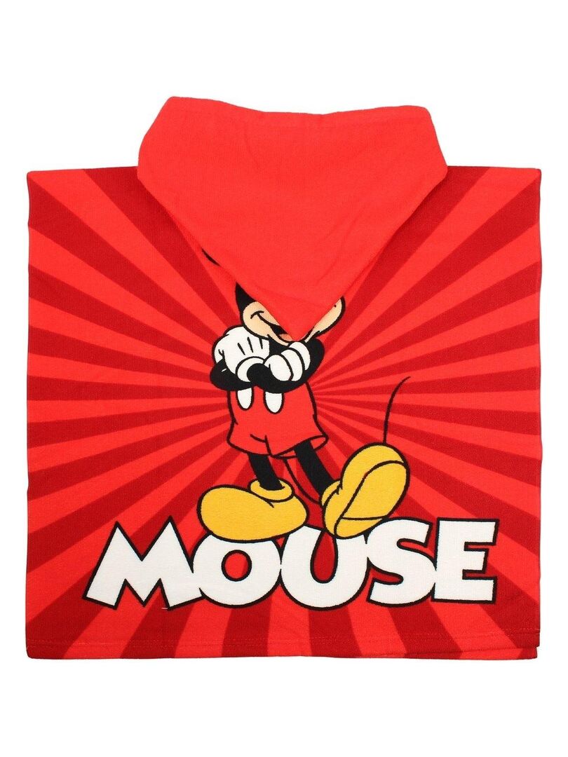 Disney - Poncho imprimé Mickey - Rouge - Kiabi - 11.90€