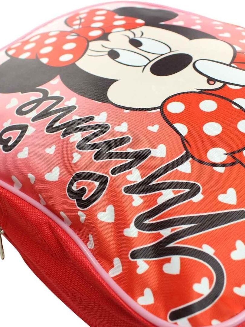 Disney - Sac à dos fille imprimé Minnie 30x26x10 cm - Rouge - Kiabi - nu€