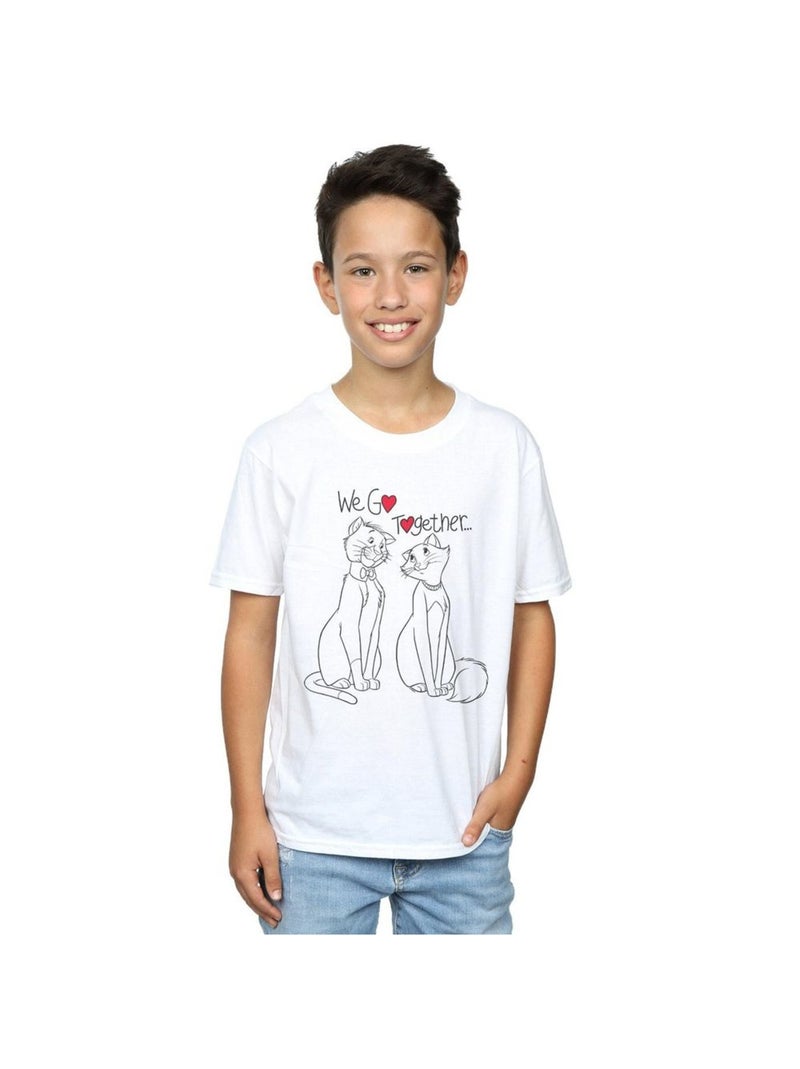 Disney - T-shirt ARISTOCATS WE GO TOGETHER - Blanc - Kiabi - 20.99€