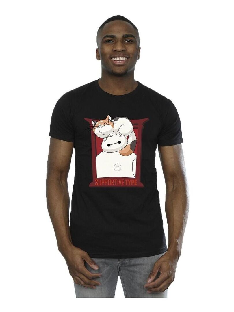 Disney - T-shirt BIG HERO SUPPORT - Noir - Kiabi - 29.99€