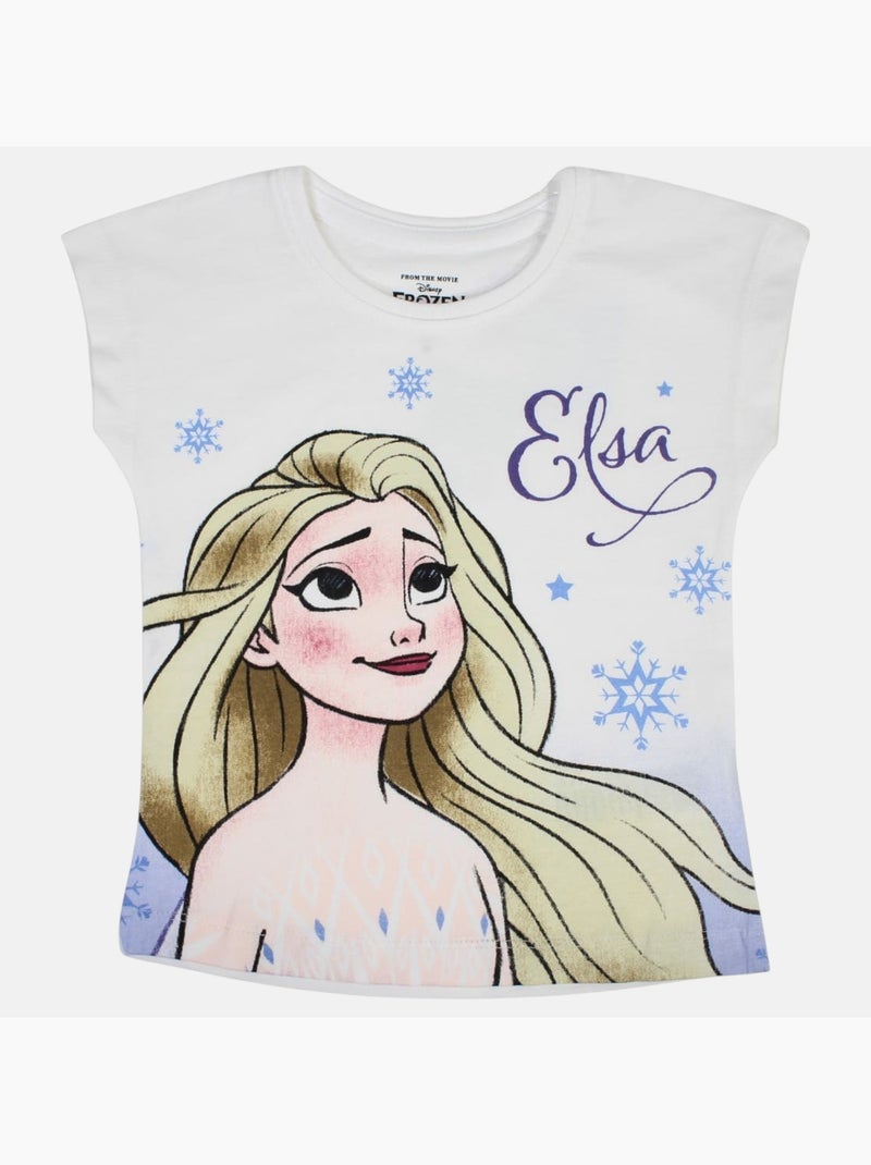 Disney - T-shirt manches courtes Fille La Reine des Neiges - Beige ...