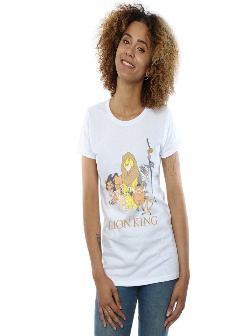 Disney - T-shirt motif/style groupe THE LION KING - Blanc - Femme - 20. ...