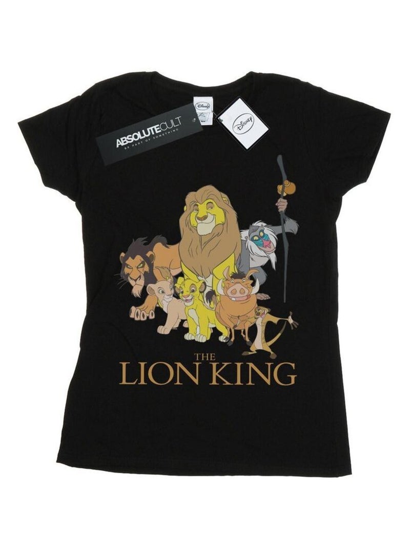 Disney - T-shirt motif/style groupe THE LION KING - Noir - Femme - 24. ...