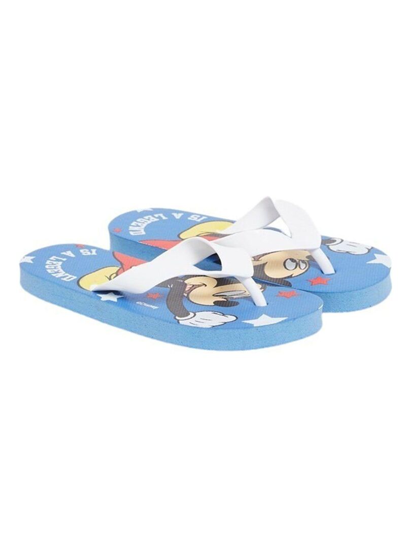 Disney - Tong garçon imprimé Mickey - Bleu - Kiabi - 7.92€