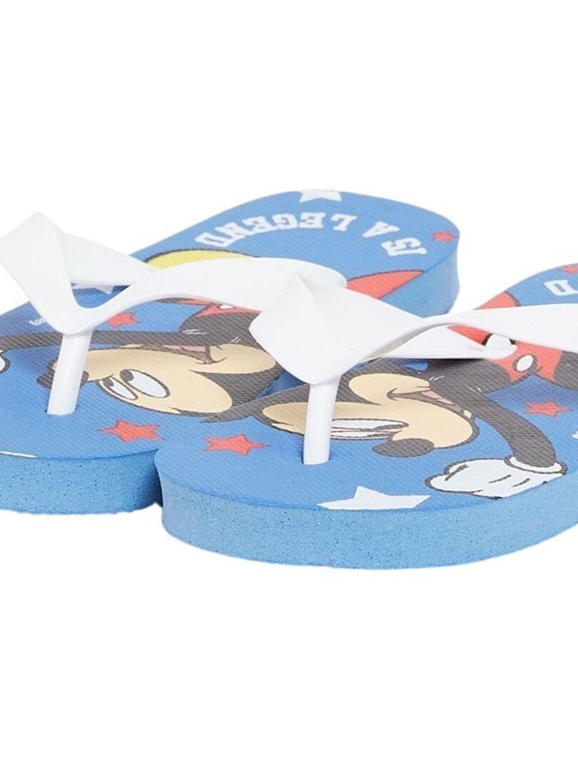 Disney - Tong garçon imprimé Mickey - Bleu - Kiabi - 7.92€
