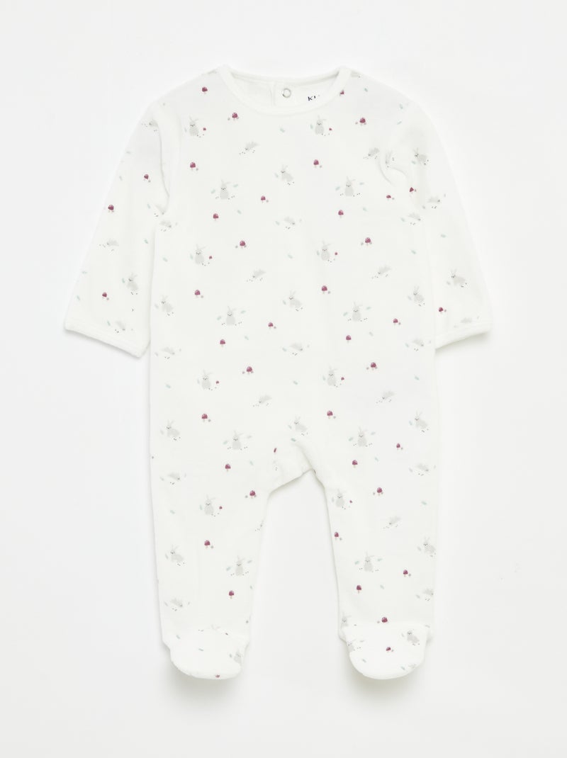 Dors bien en velours avec animation - Beige - Bébé fille - 10.00€ - Kiabi