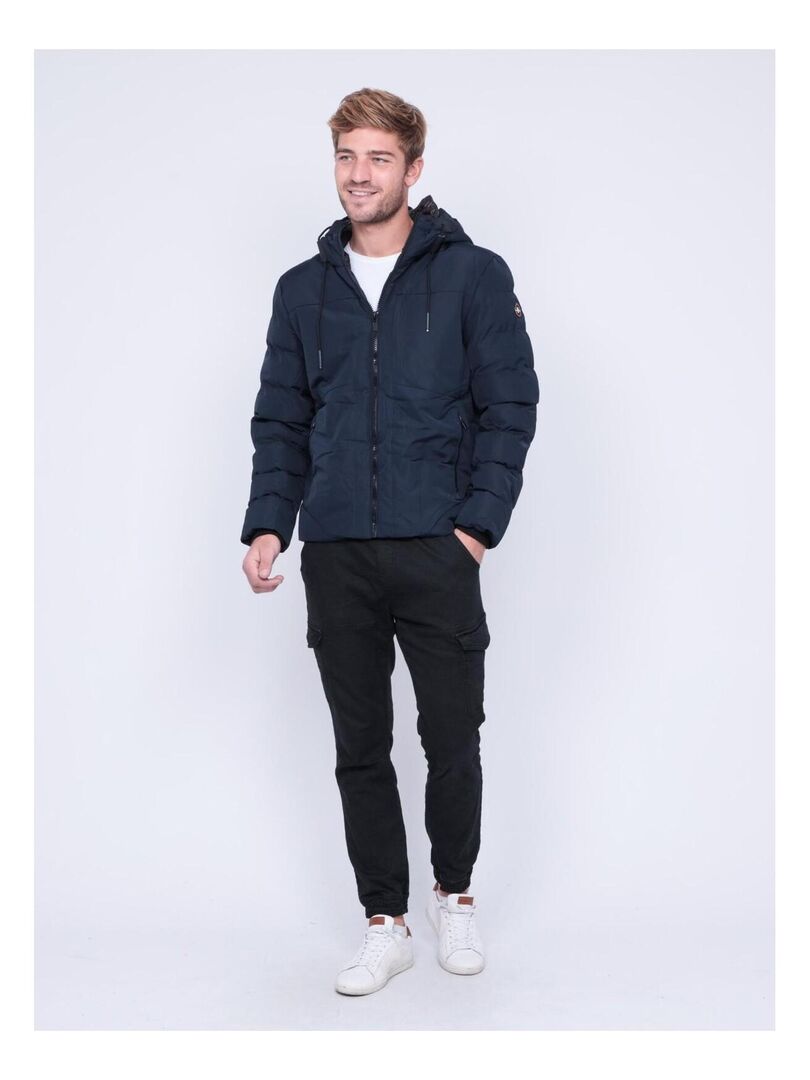 Doudoune capuche ZIPOLITE - Bleu marine - Kiabi - 89.90€