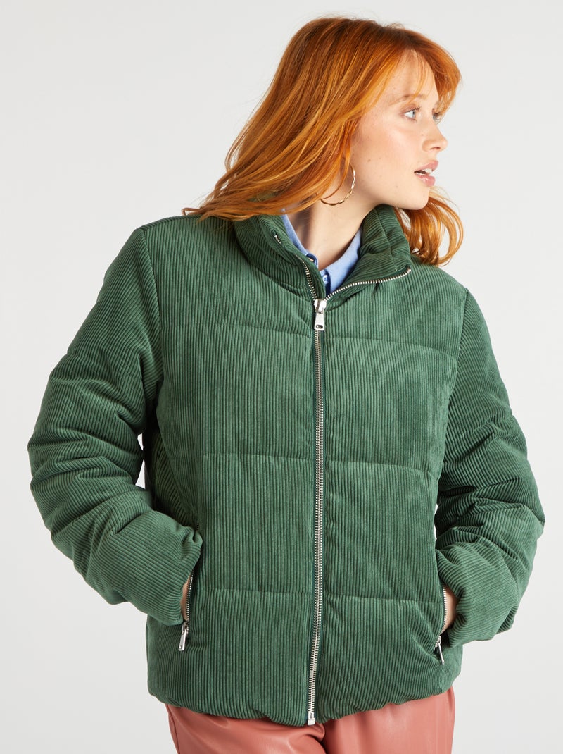Doudoune en velours - Vert - Kiabi - 54.00€