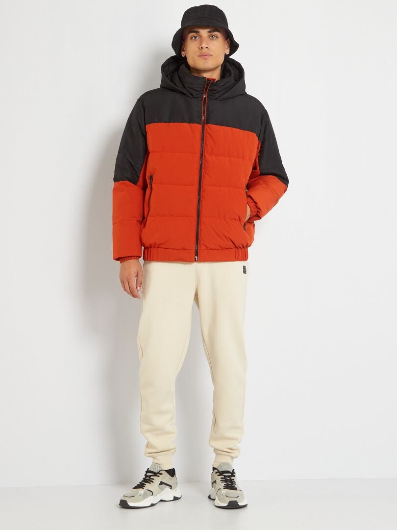 Doudoune matelassé color-block - Orange - Kiabi - 35.00€