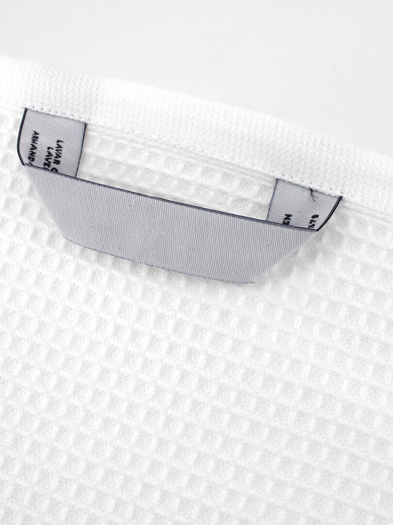 Drap de douche PURE WAFFLE nid d'abeille - Blanc - Kiabi - 15.20€