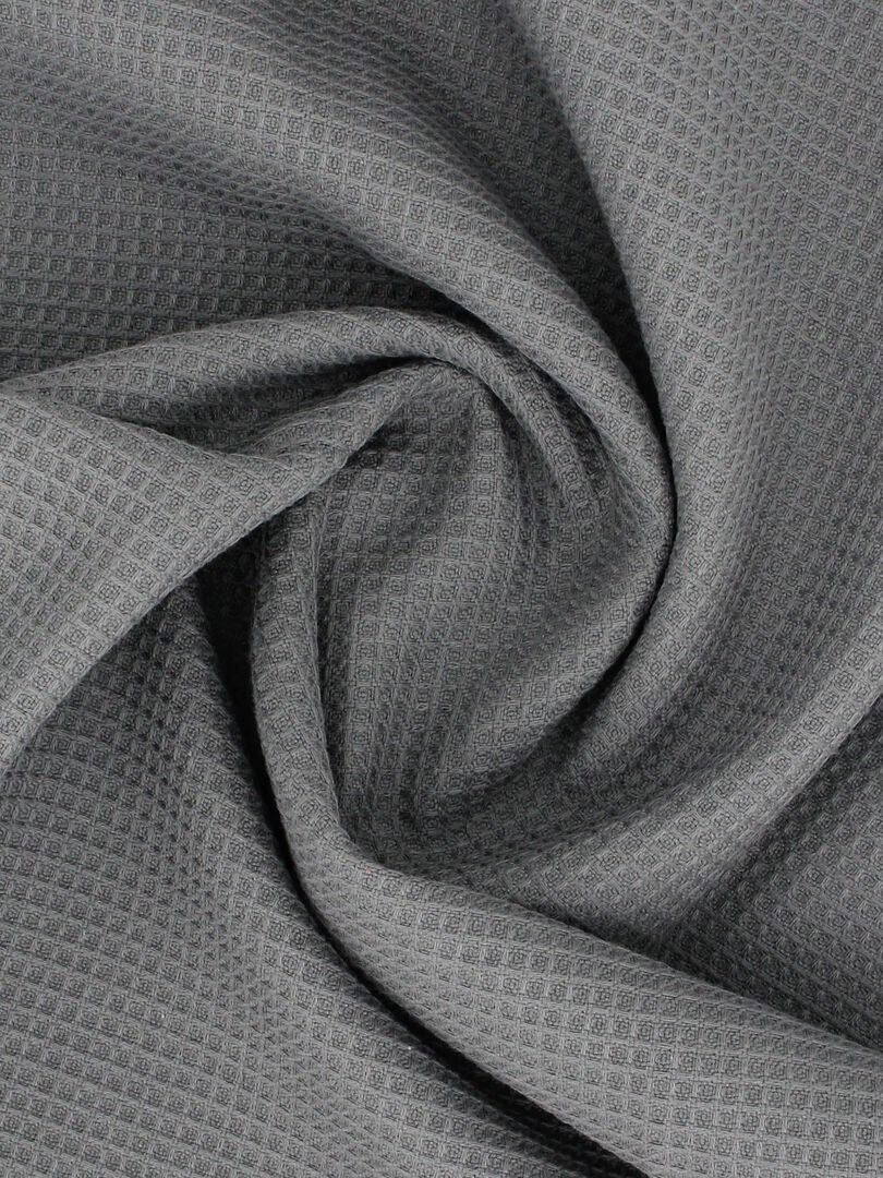 Drap de douche PURE WAFFLE nid d'abeille - gris anthracite - Kiabi - 15.40€