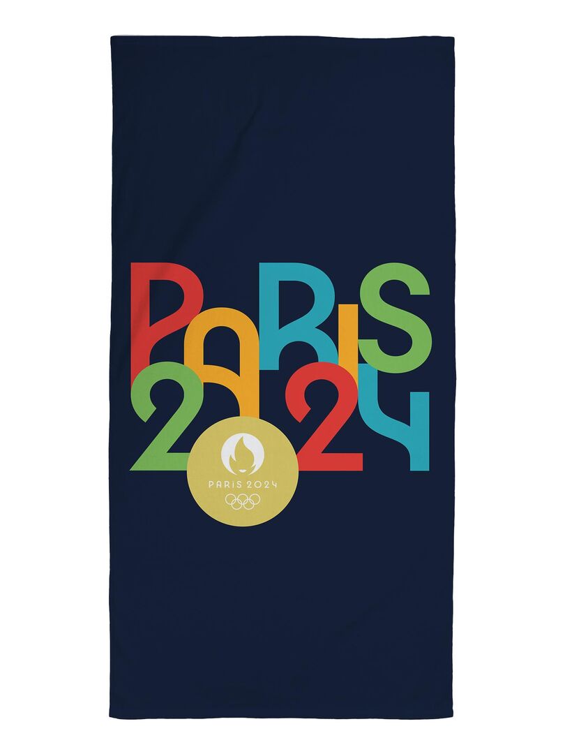 Drap de plage imprimé 100% coton, PARIS 2024 JEUX OLYMPIQUES ARCHES ...