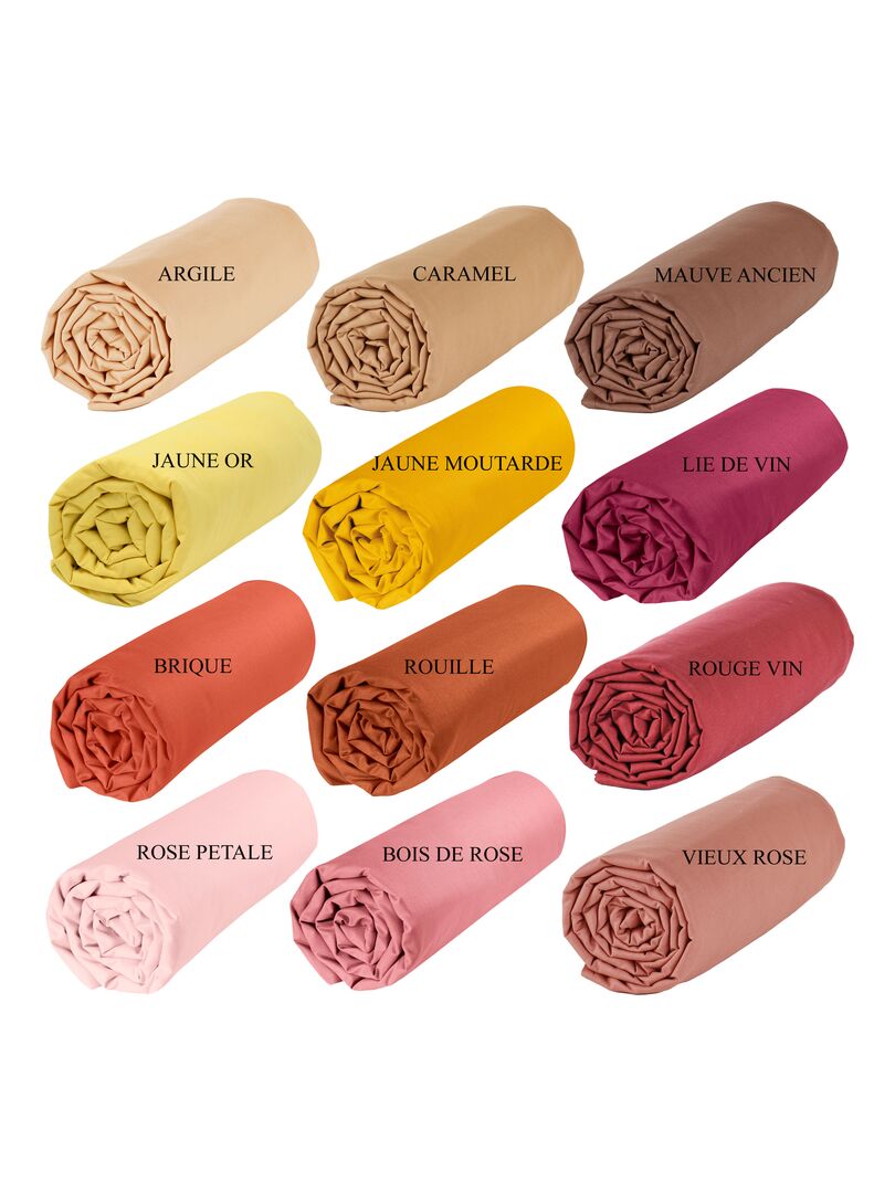 Drap dousse lit bébé 60x120 cm - 100% coton Bio - 'P'tit Basile' - Rose ...