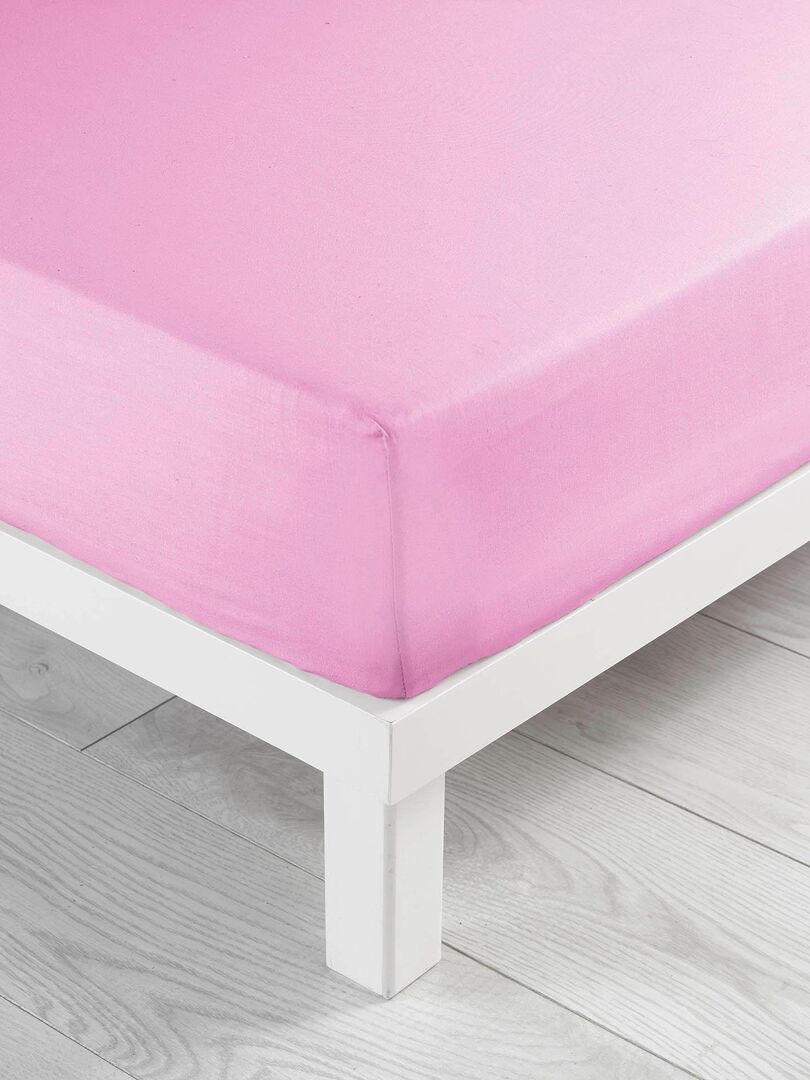 Drap housse Collection Tendance Uni - Rose parme - Kiabi - 18.15€