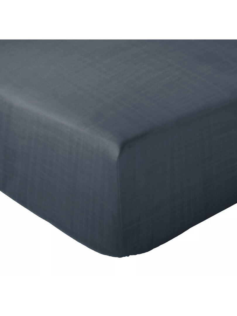 Drap housse coton MILOS - Noir mat - Kiabi - 54.50€