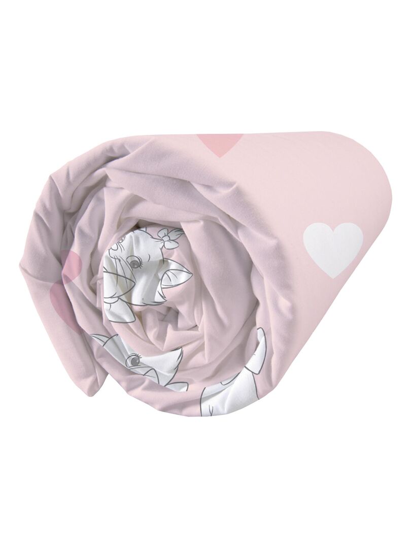 Drap-housse imprimé 100% coton, DISNEY HOME LES ARISTOCHATS LOVE - Rose ...