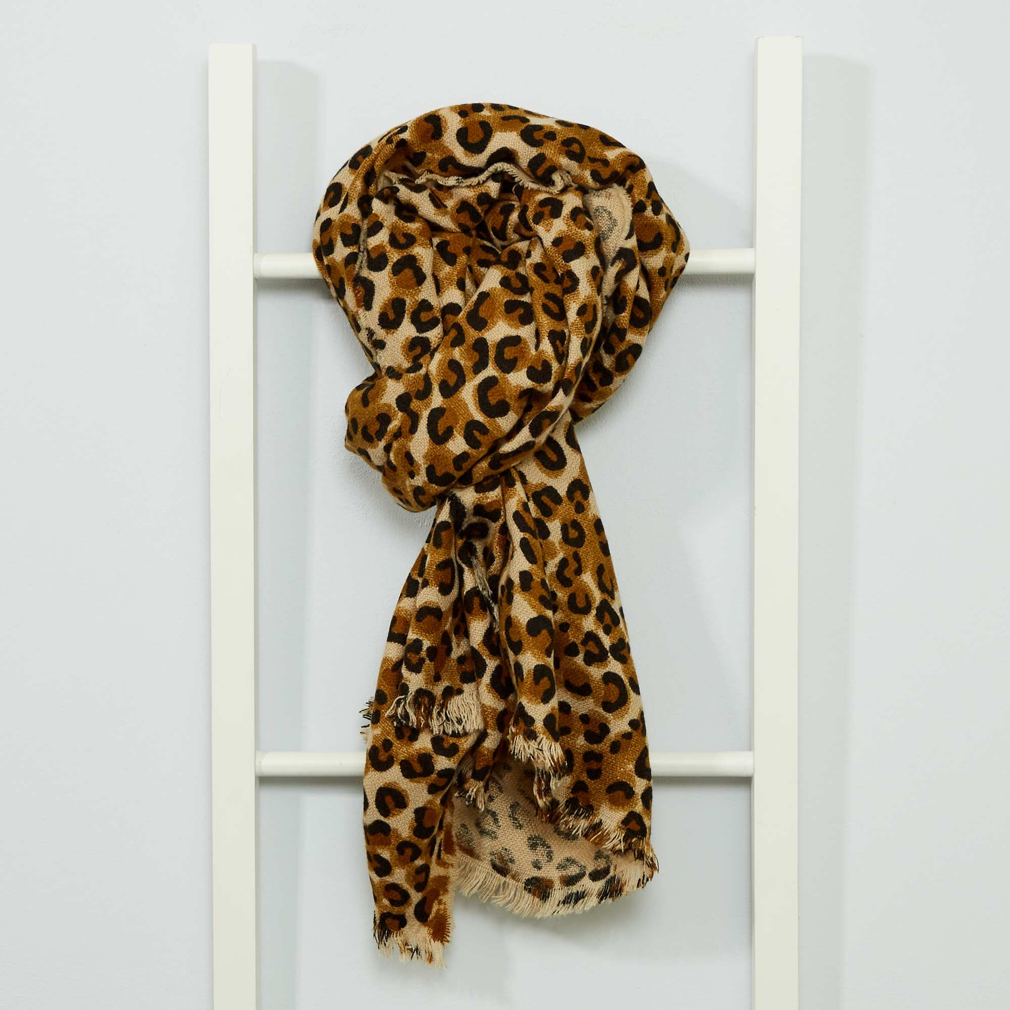 Écharpe imprimée 'léopard' femme - noir/marron - Kiabi - 10,00€