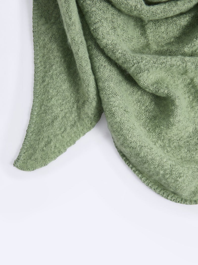 Echarpe triangle maille douce et chaude - Vert - Femme - 14.99€ - Kiabi