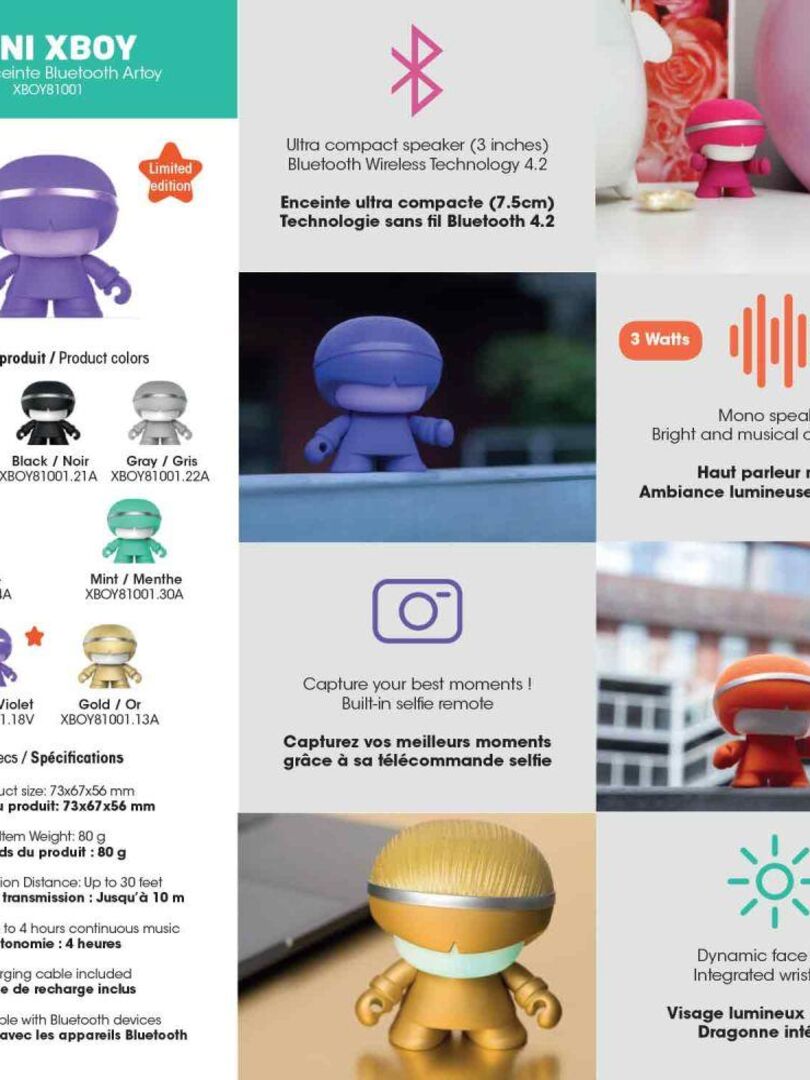 Enceinte Bluetooth Mini Xoopar XBoy - Eco Orange - N/A - Kiabi - 34.90€