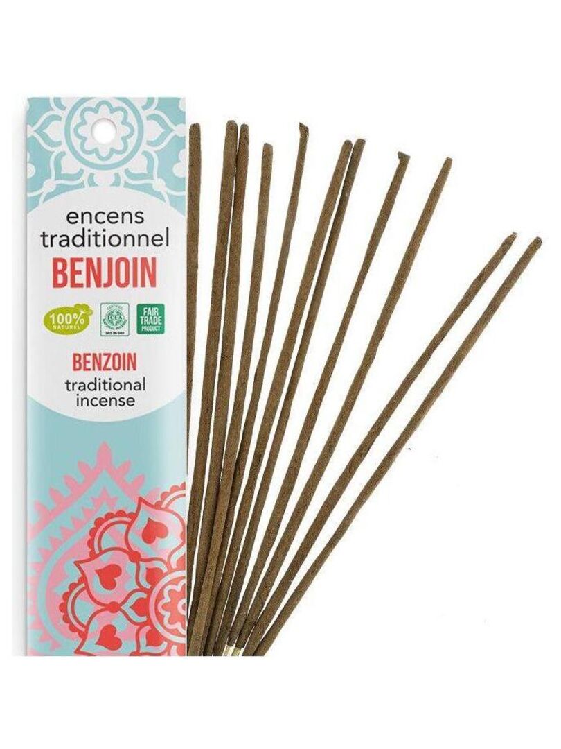 Encens indien au Benjoin 100 bâtonnets 45 min - Les Encens du Monde ...