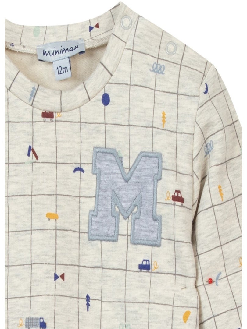 Ensemble 2 Pièces Sweat Et Pantalon Molleton Oeko-tex 'miniman' - Bleu ...