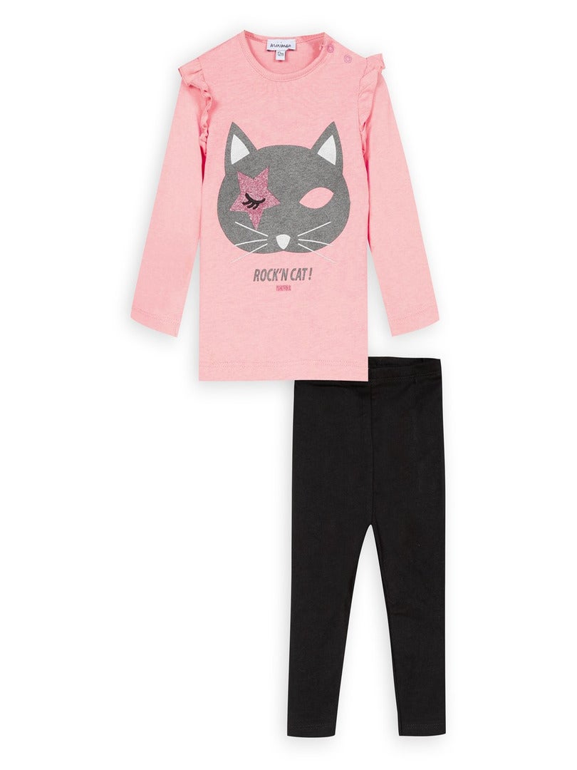 Ensemble 2 Pièces T-shirt Et Legging 'miniman' - Saumon - Kiabi - 19.25€