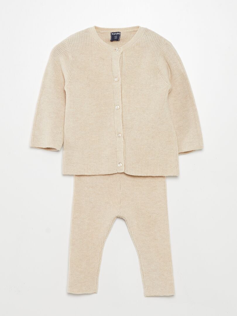 Ensemble body + legging + gilet - Blanc - Kiabi - 22.00€